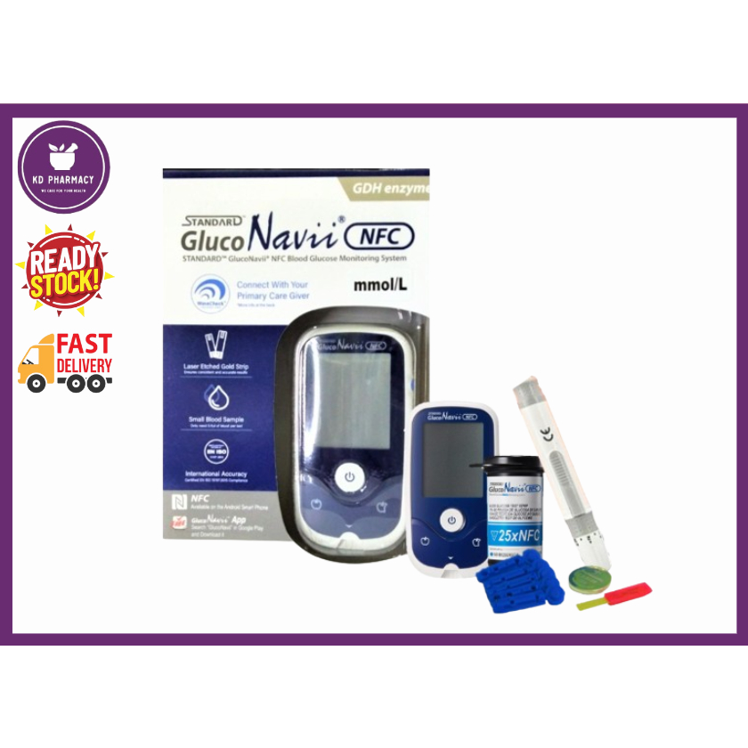 GLUCONAVII Blood Glucose Monitoring System Starter Kit [Lifetime ...