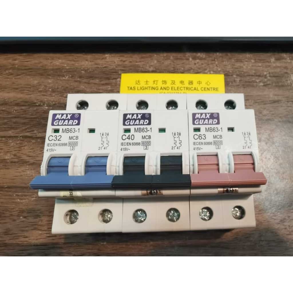 MAXGUARD MAX GUARD MCB Miniature Circuit Breaker 2P/3P | Shopee Malaysia
