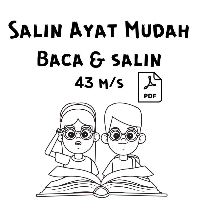 B12 Baca dan salin ayat mudah I latihan bahasa melayu Pra sekolah ...