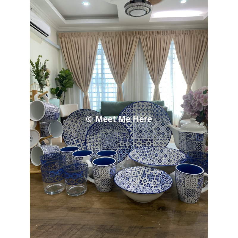 Combo Set Pinggan Mangkuk Giacomo Set Plate Dinnerware Dinner Set Kaca ...
