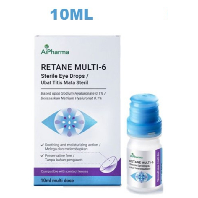 AiPharma Retane Sterile Eye Drops (30's) / Retane Multi-6 (10ml ...