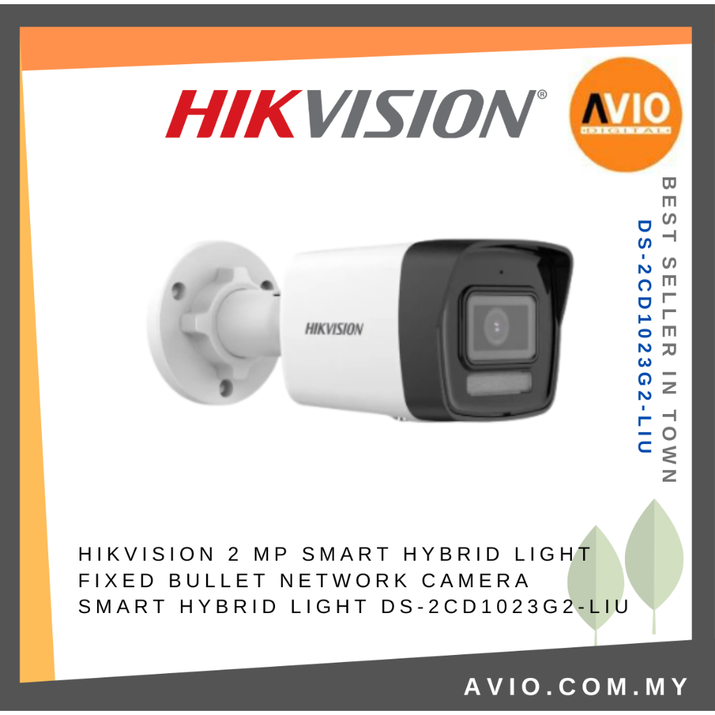Hikvision 2MP 2 Megapixel Outdoor IP Network CCTV Camera Mic 30m Light ...