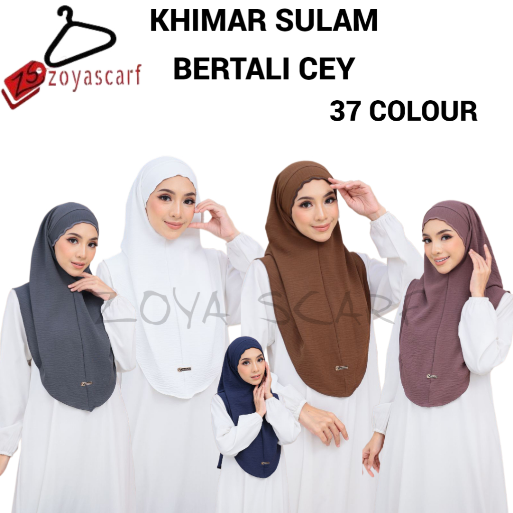 TUDUNG KHIMAR BERTALI/SARUNG INSTANT KHIMAR SULAM VIRAL | Shopee Malaysia