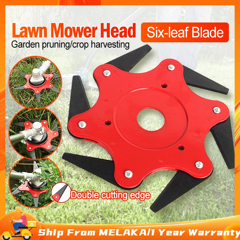 6 Blade Trimmer Head Lawn Mower Grass Weeding Replacement Metal Cutter ...