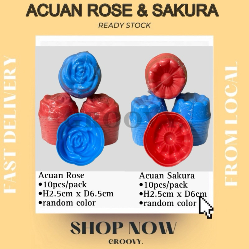 10pcs 🇲🇾Acuan Kuih Rose Kuih Sakura Viral Apam Ros Apam Sakura Apam ...