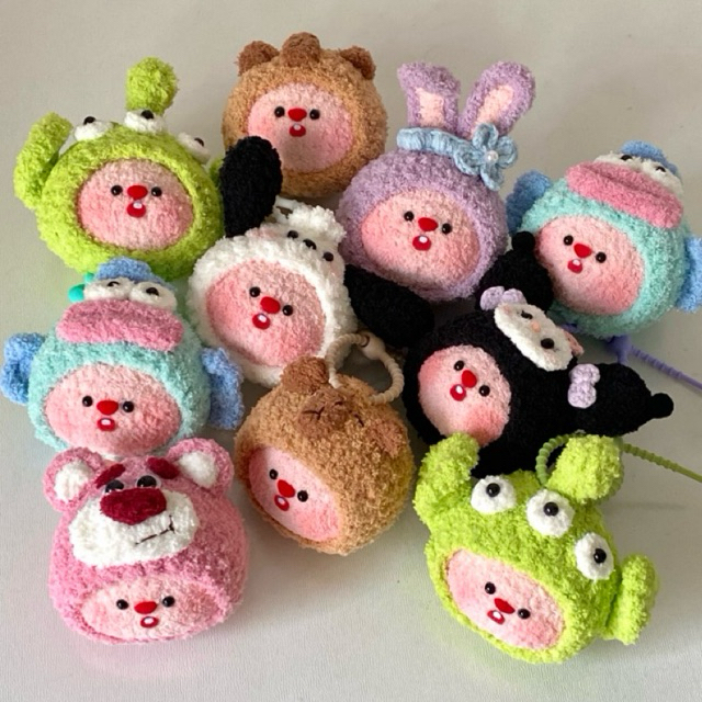 [Finished Product] Crochet loopy keychain cute gift handmade automative ...