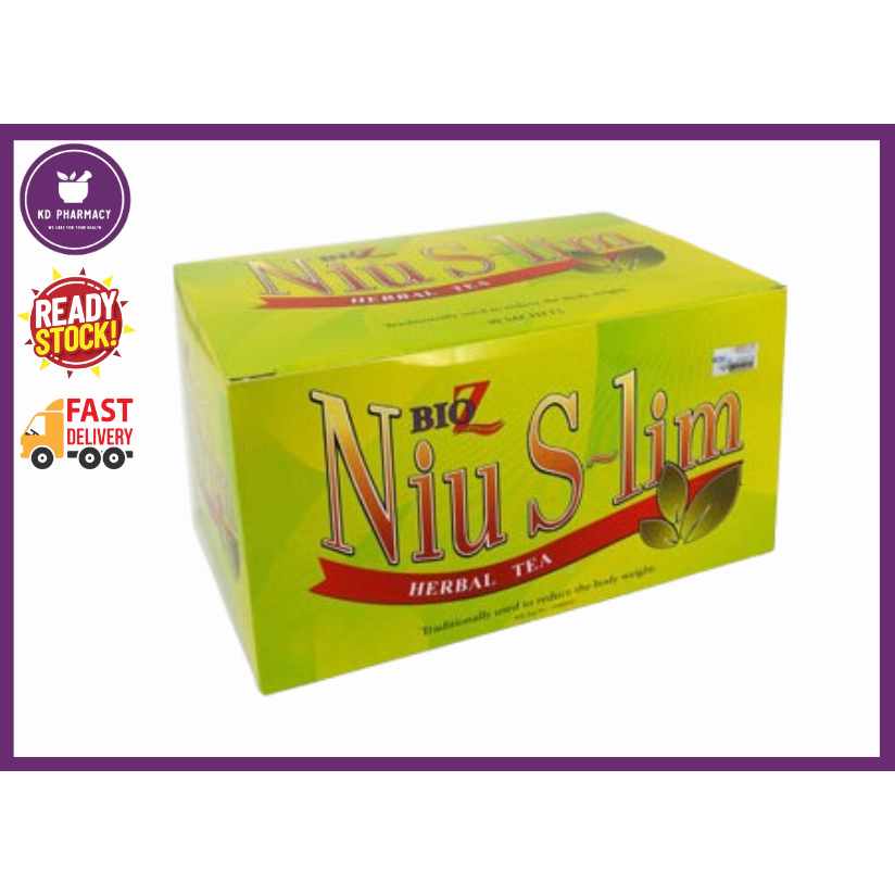 BIO-Z Niu Slim Herbal Tea Sachet 30's Free 5's [Traditionally Used To ...