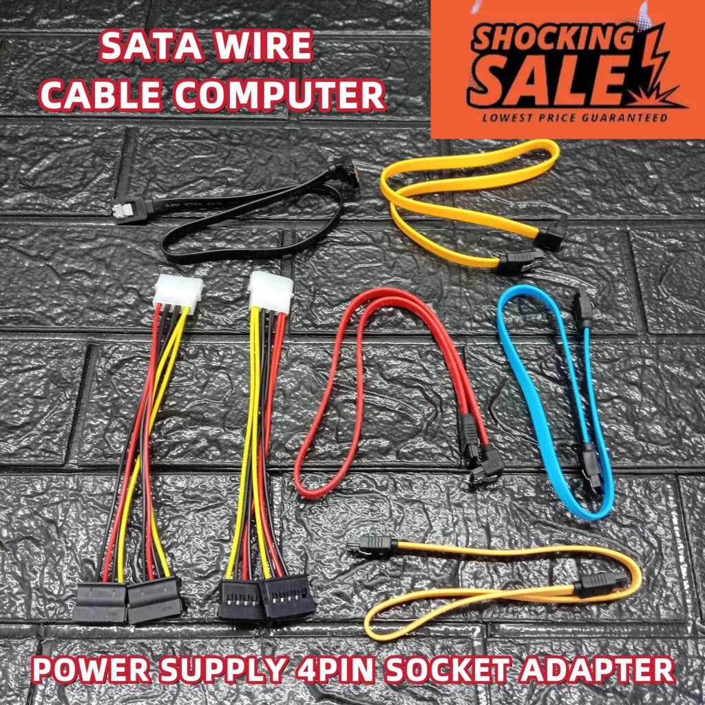 ⚡️SHOCKING SALE⚡️ATA DATA CABLE STRAIGHT/L SHAPE SATA CABLE WITH METAL ...