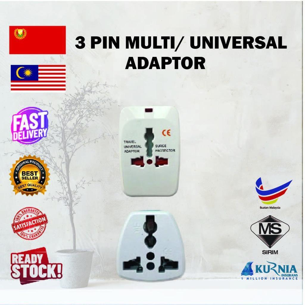 UNIVERSAL TRAVEL ADAPTER CONVERTER 3 PIN MULTI/UNIVERSAL ADAPTOR ...