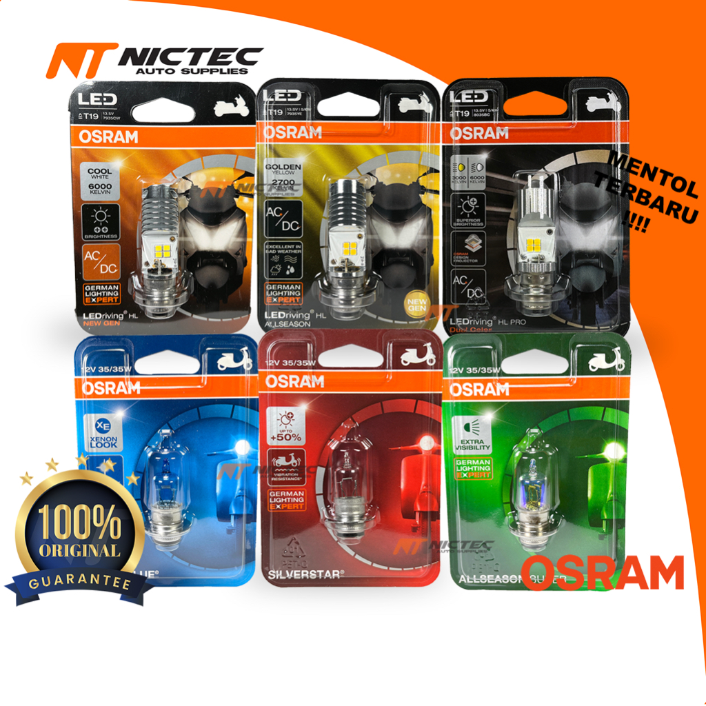 OSRAM T19 100% ORIGINAL HALOGEN/LED MOTORCYCLE LIGHT BULB 12V 35W (SVS ...