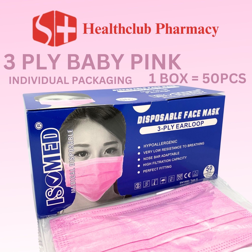 ISOMED 3 Ply Earloop Medical Disposable Face Mask with Individual ...