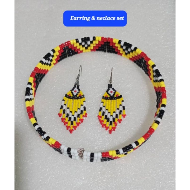 sarawak ethic traditional bidayuh IBAN dayak bead beads necklace ...