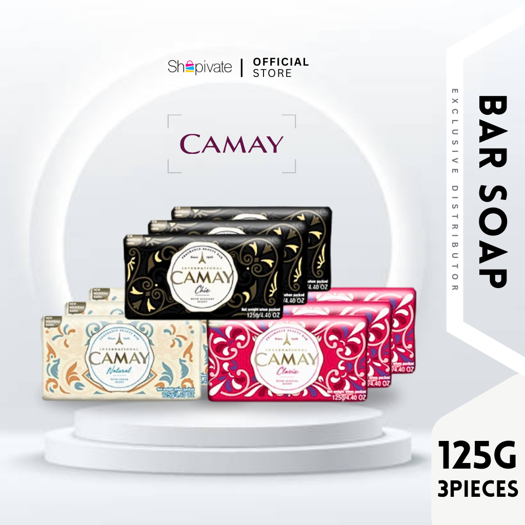 Camay Soap CHIC BLACK / CLASSIC RED / NATURAL WHITE (3 x 125g) | Shopee ...