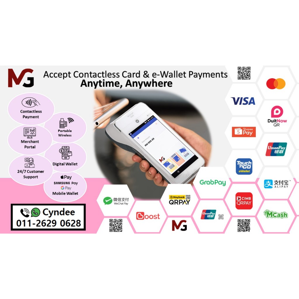 All-in-one Mesin Kad Debit, Kad Kredit, E-wallets QR Pay untuk ...