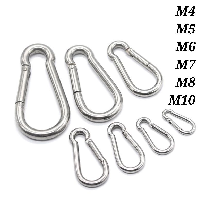 SS304 Spring Snak Hook Stainless Steel 304 Keychain Quick Link Lock ...