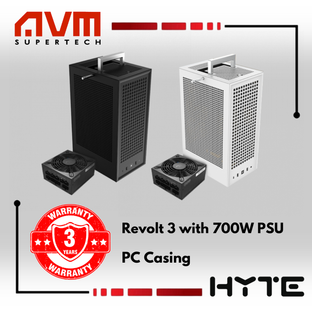 AVM HYTE Revolt 3 Premium ITX Small Form Factor PC Desktop Casing with ...