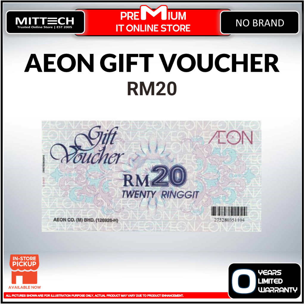 Aeon Gift Voucher Value RM20 | Not For Sale | Shopee Malaysia