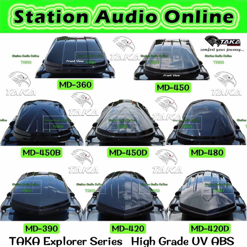 TAKA Car Roof Box [Explorer Series] [Glossy Black] (MD-360 MD-450 MD ...