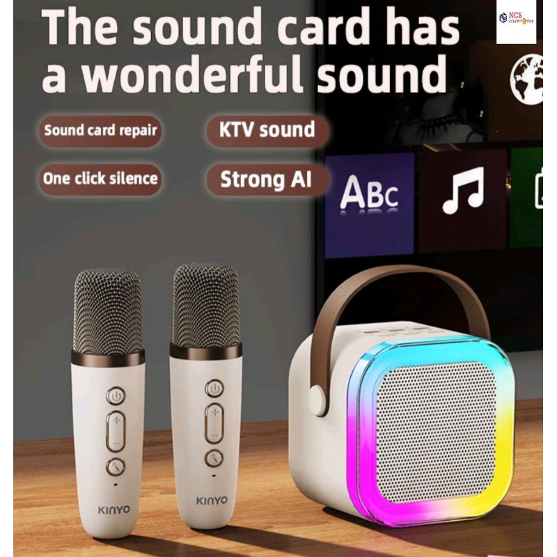 K12 Mini Outdoor Karaoke Bluetooth Speaker Portable Microphone Audio Integrated Microphone Home ...