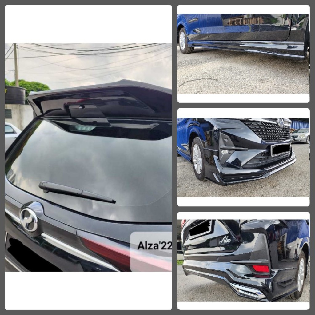 Perodua Alza 2022 Advanced GT Style Skirting Body Kit ABS Ready Stock ...