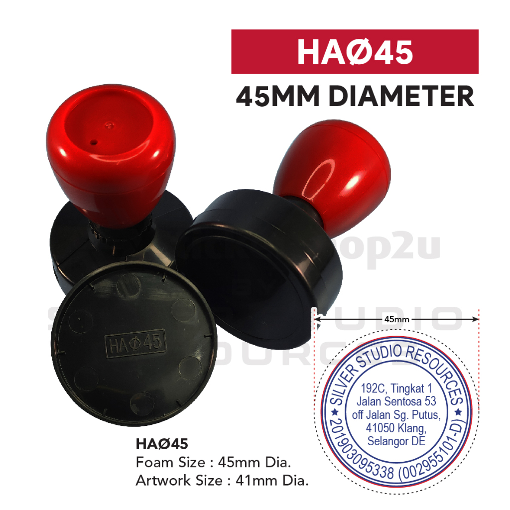 Customize Round Pre-Inked Stamp / Company Flash Stamp / Cop Syarikat ...