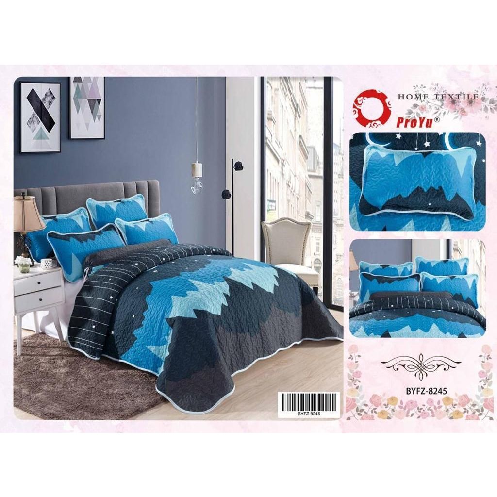 Premium Cadar Patchwork Set (6IN1) Tilam Katil Queen/King Size ...