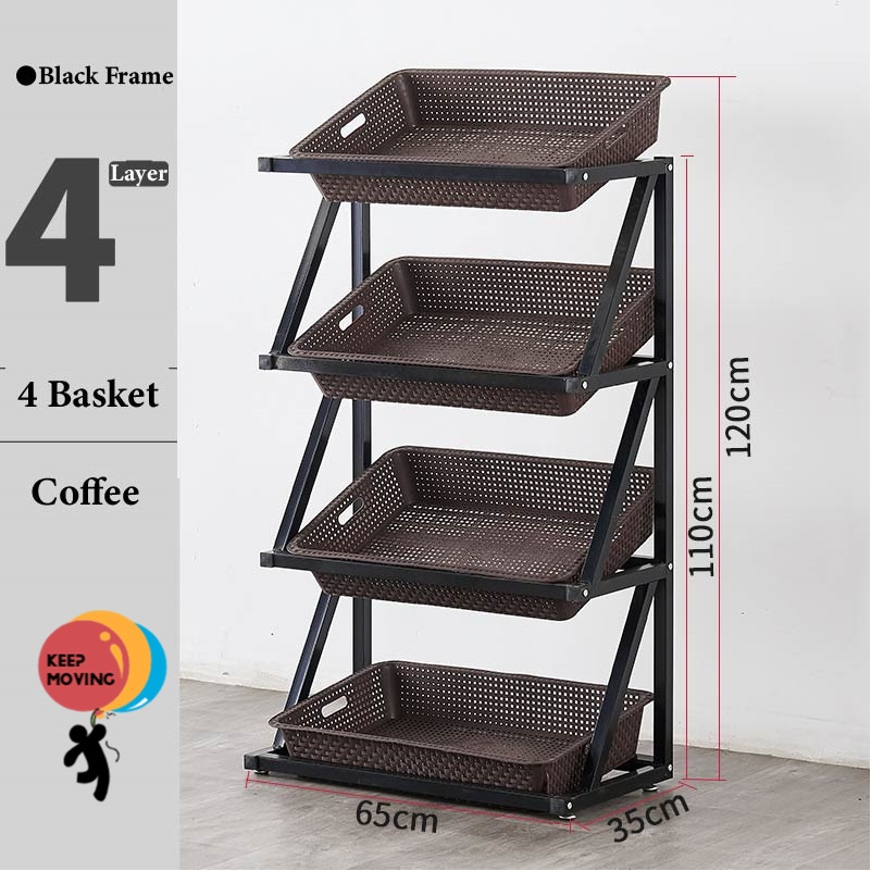 Double Sided Fruits Vegetables Display Rack Rak Paparan Buah-Buahan ...
