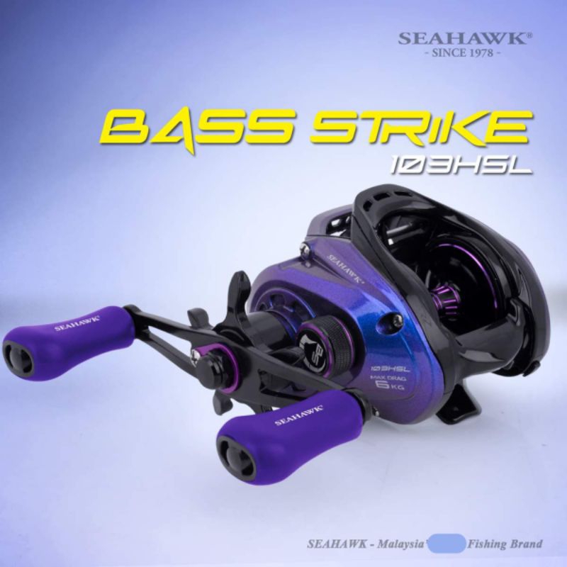 NEW!! DEC 2023 SEAHAWK BASS STRIKE 103HSL BC REEL | Shopee Malaysia