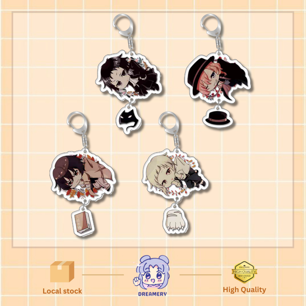 Bungo Stary Dogs Anime Manga Acrylic Keychain Merchandise Pendant ...