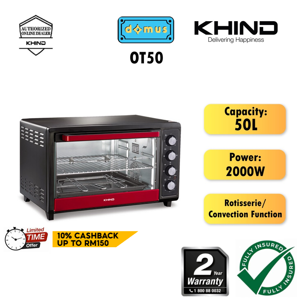 SAFE SHIPPING Khind 50L Electric Oven Grill Oven Toaster Ketuhar ...