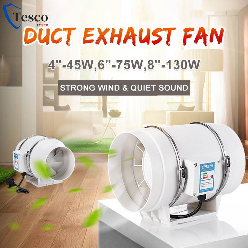 COD 4/6/8 Inch Exhaust Fan Portable Ventilation Fan Kitchen Toilet ...