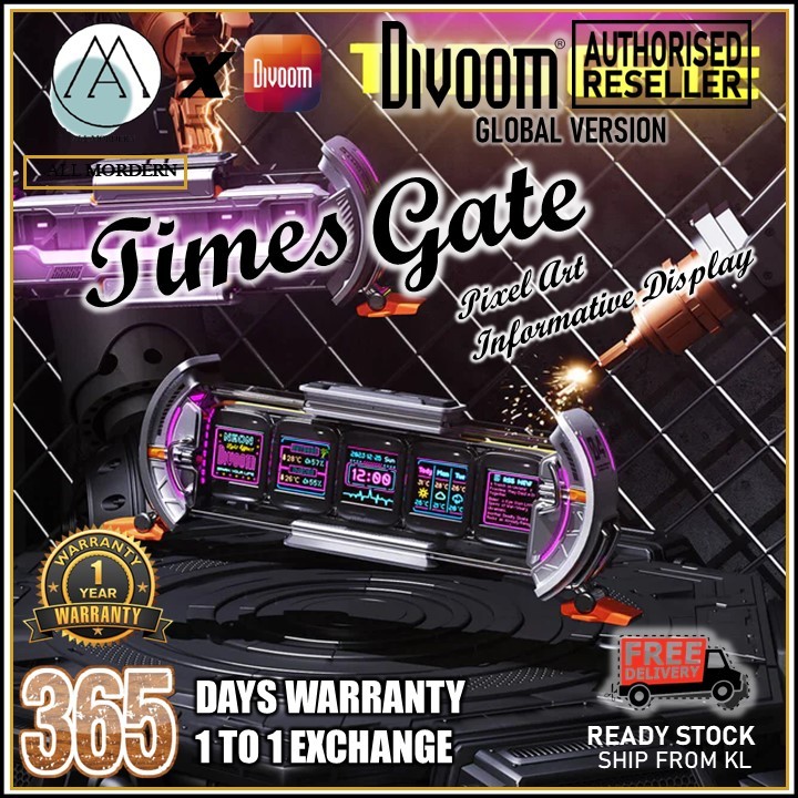 [AUTHENTIC] Divoom Time Gate Pixel Art Creation Multi Functional Social ...