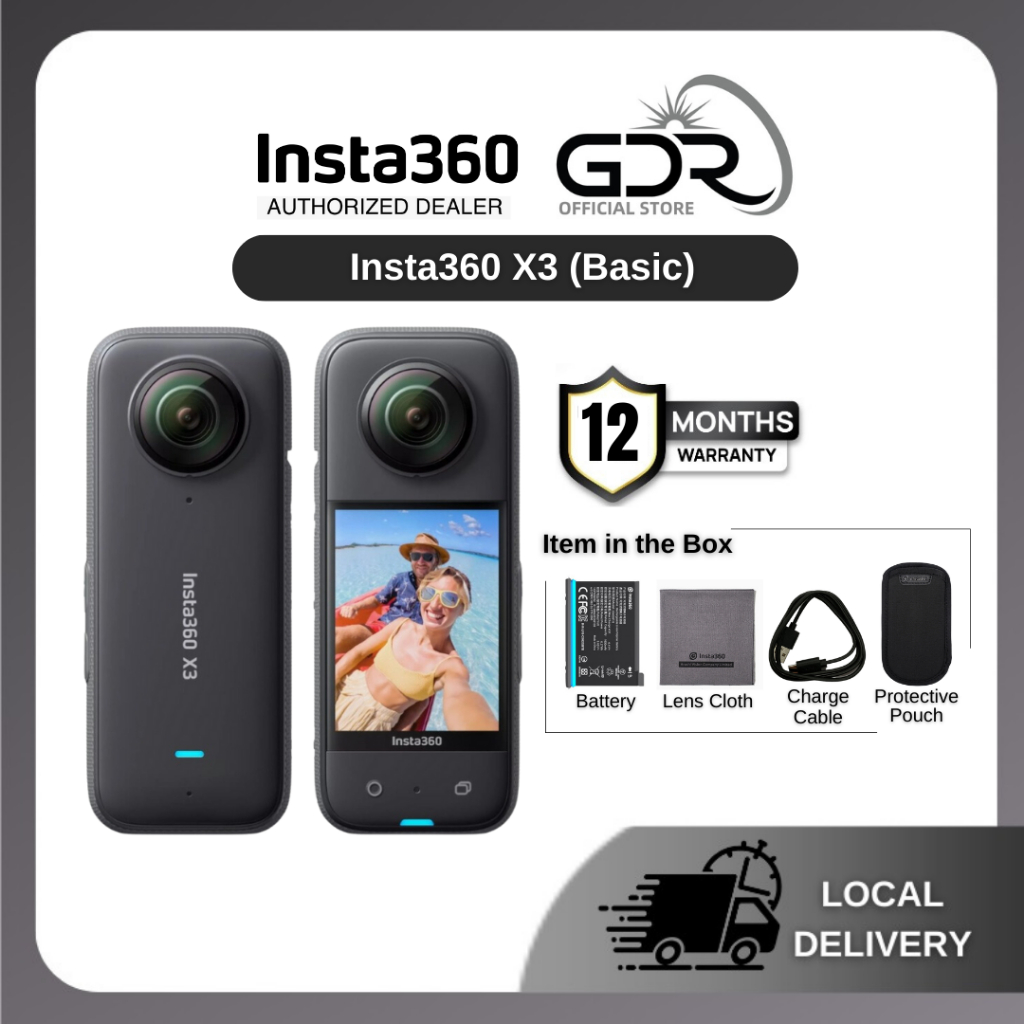 Insta360 X3 - 5.7K Dual-Mode Ultimate 360 Sport Action Camera Panoramic ...