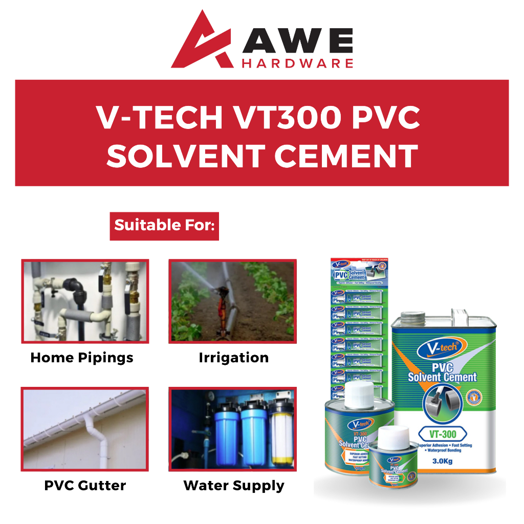 Gam Paip PVC V-Tech VT300 PVC Solvent Cement C98 PVC Pipe Adhesive Water Pipe Joint Fitting PVC ...
