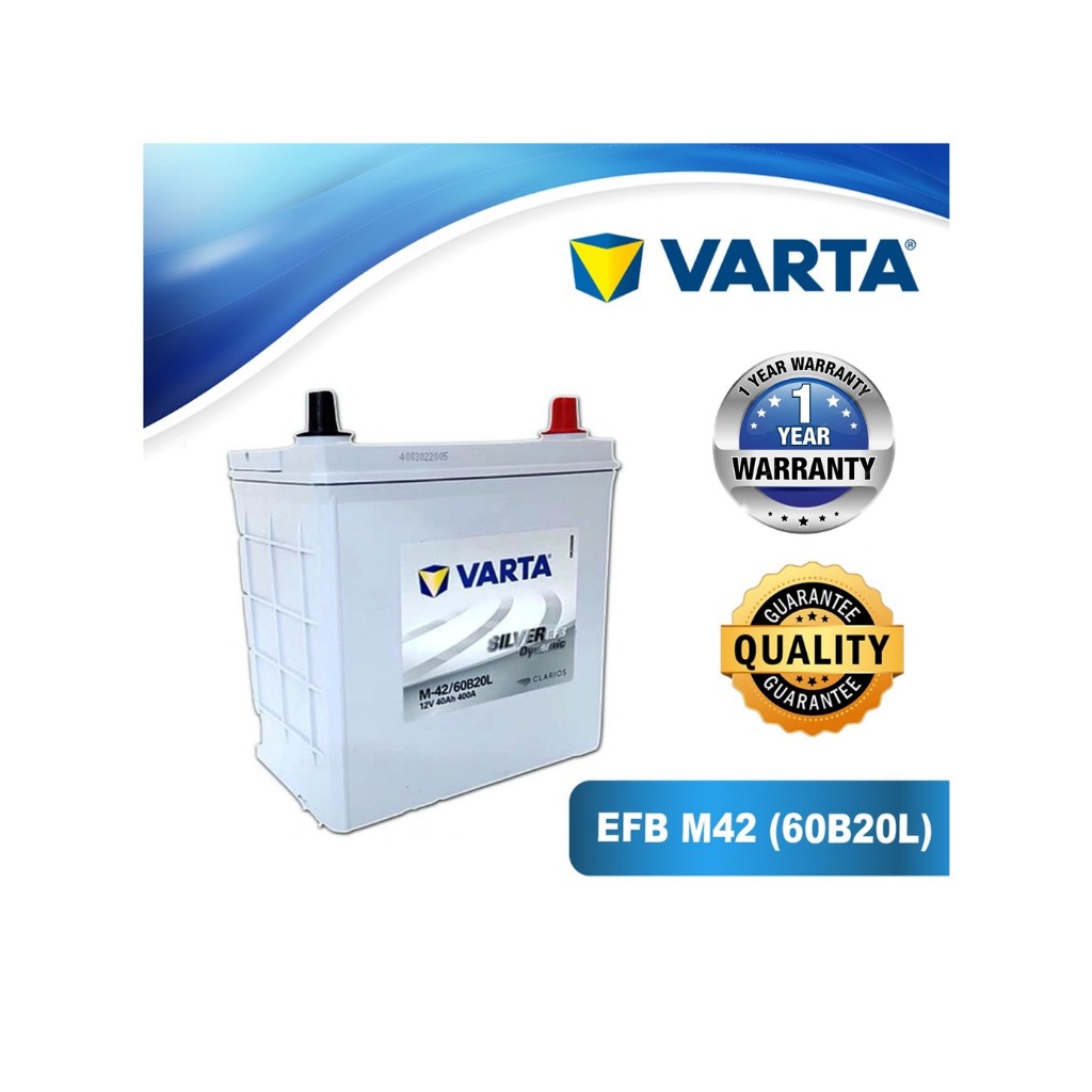 Varta/Delkor/Voltex M42L 60B20L EFB Start Stop Car Battery for Bezza ...