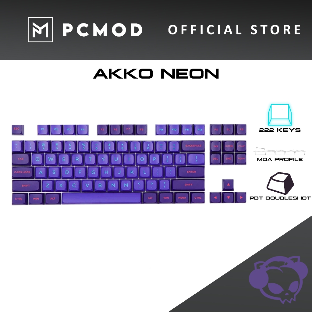 AKKO NEON | MDA Profile Keycaps | PCMOD x KEYMOD | Shopee Malaysia
