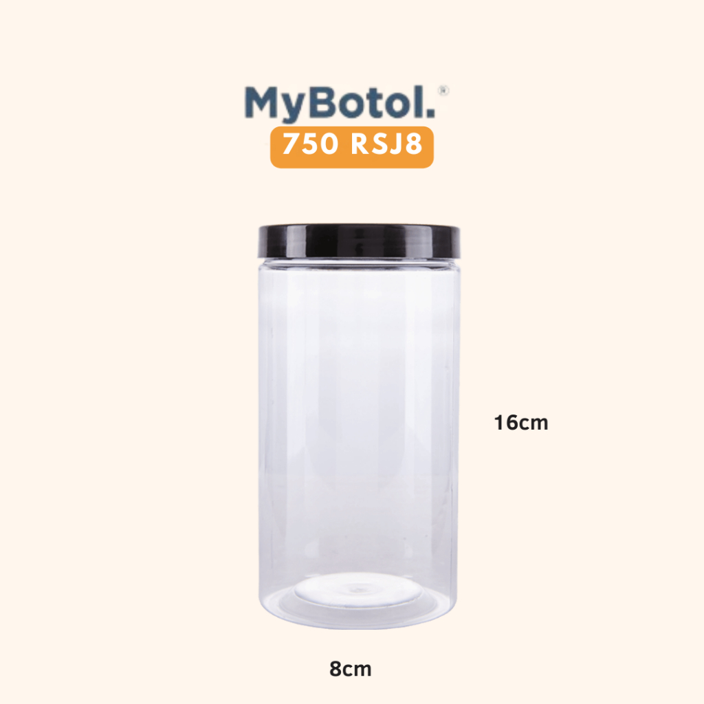 [mybotol] BALANG PLASTIK BLACK CAP| PLASTIC JAR | BALANG COOKIES | FOOD ...