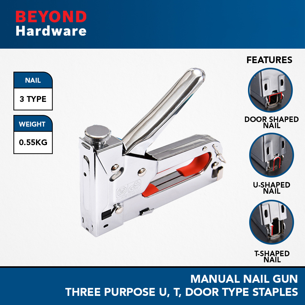 Heavy Duty 3 In 1 Multitool Nail Staple Metal Gun Stapler Stapling ...