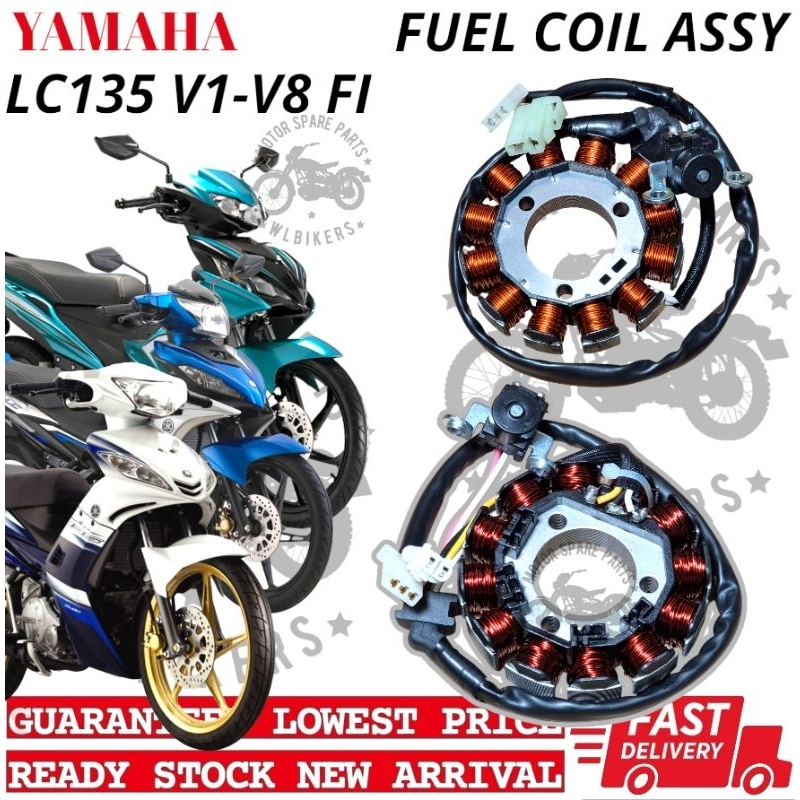 YAMAHA LC LC135 V1 V2 V3 V8 FI STATOR MAGNET FUEL COIL ASSY MAGNET COIL ...
