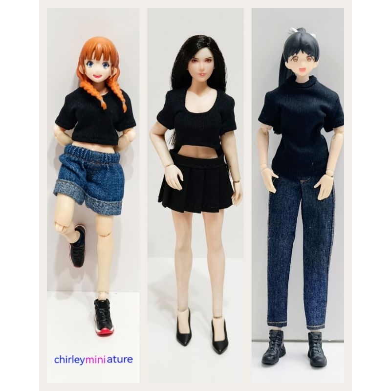 Female action figure T shirt 1/12 / Figma manatee industries snails shell studio tb league ...