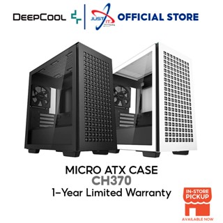 DEEPCOOL CH370 TG M-ATX PC CASE (BLACK / WHITE) | *Include 1*120mm FAN ...