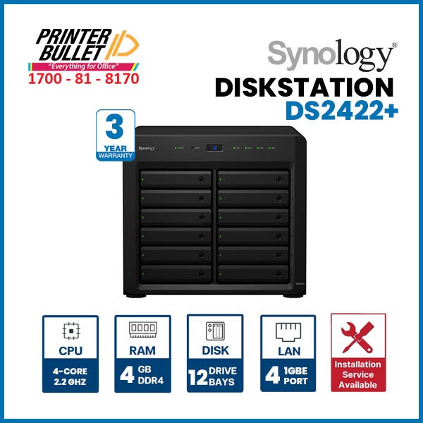 Synology DiskStation DS2422+ 12-Bay NAS Enclosure | Shopee Malaysia