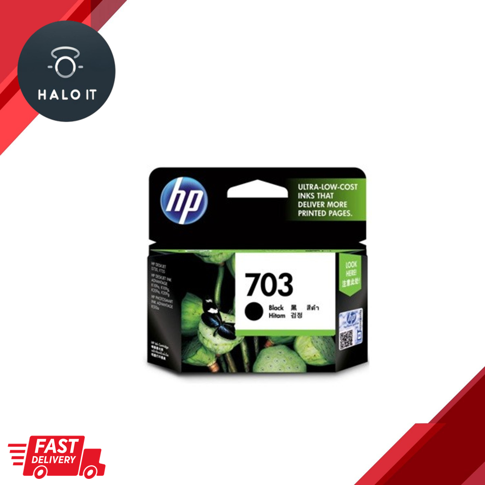 HP 703 BLACK, TRI-COLOR ORIGINAL INK CARTRIDGE | Shopee Malaysia