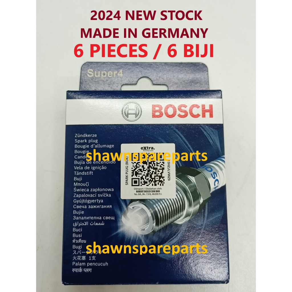 (6pcs / 6Biji) BOSCH SUPER 4 FR78X Spark Plug - Proton Perdana E54 V6 ...
