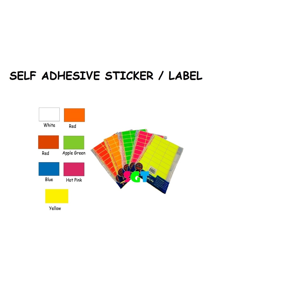 Self Adhesive Colour Sticker / Labels / Marker (Square) | Shopee Malaysia