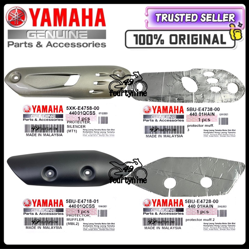 100% ORIGINAL Y125 / Y125Z / Y125ZR MUFFLER PROTECTOR MUFFLER COVER ...