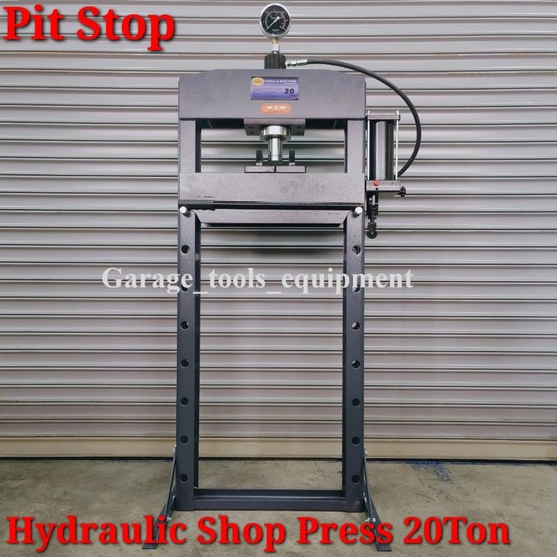 PIT STOP Hydraulic Shop Press 20Ton With C/W Pressure Gauge | Press ...
