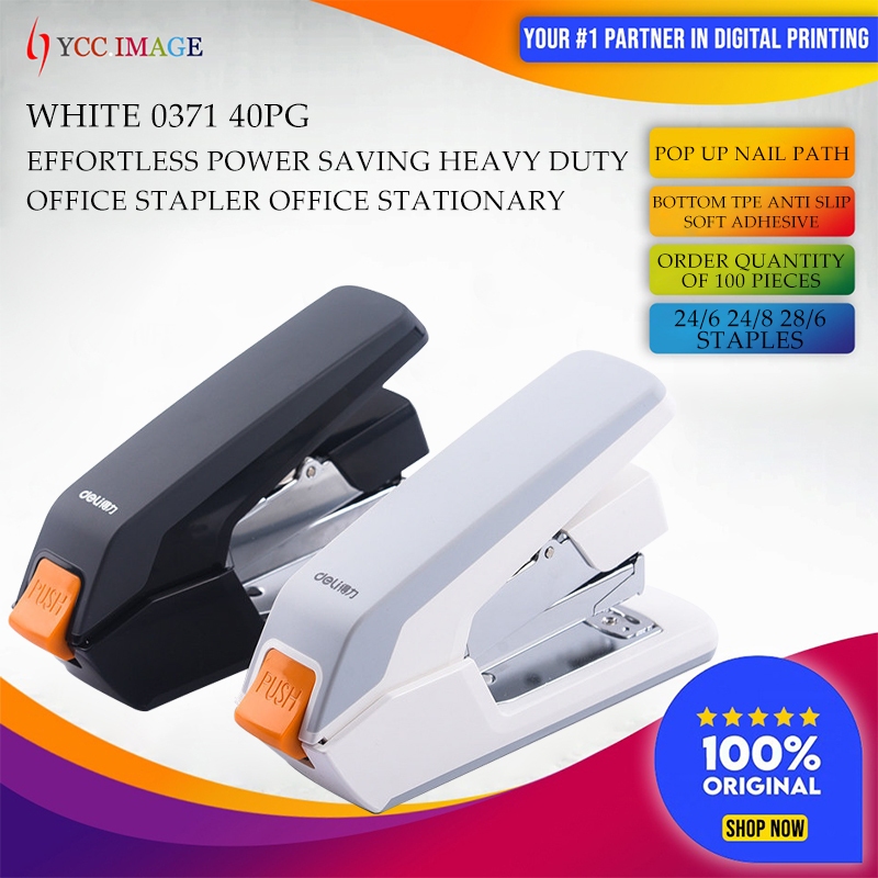 Deli Effortless Heavy Duty Stapler Power Saving Paper Stapler Office ...