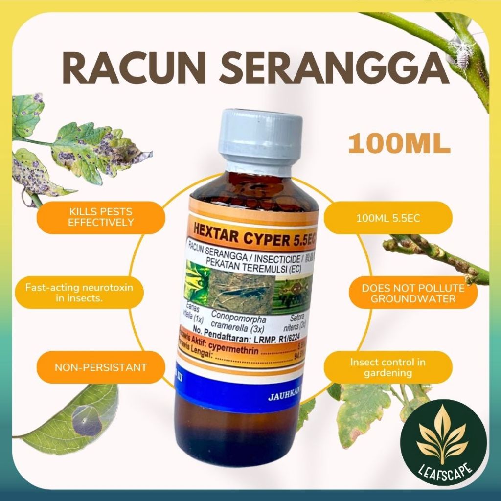Hextar Cyper 5.5EC Racun Serangga Anti Semut Lalat Lipas Kuya Pokok ...