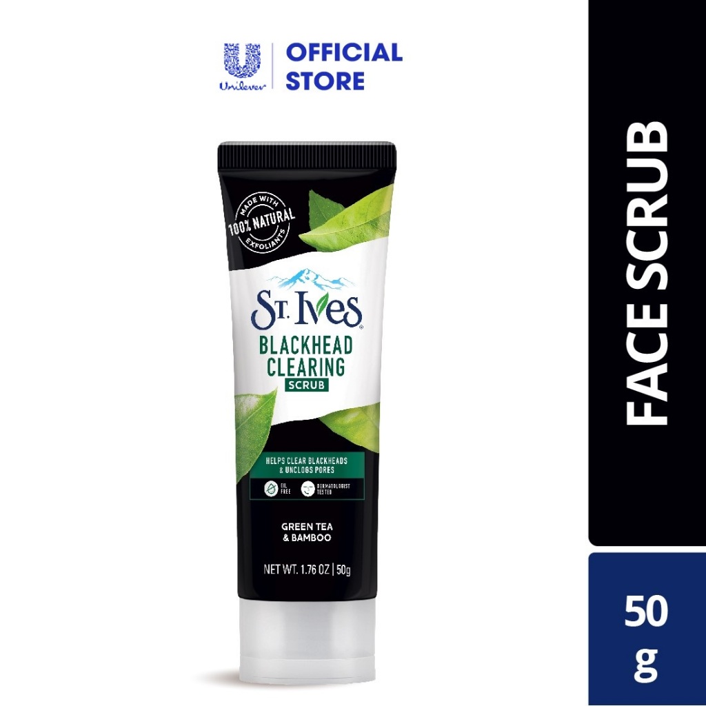 St. Ives Blackhead Clearing Green Tea & Bamboo Face Scrub For Clean ...